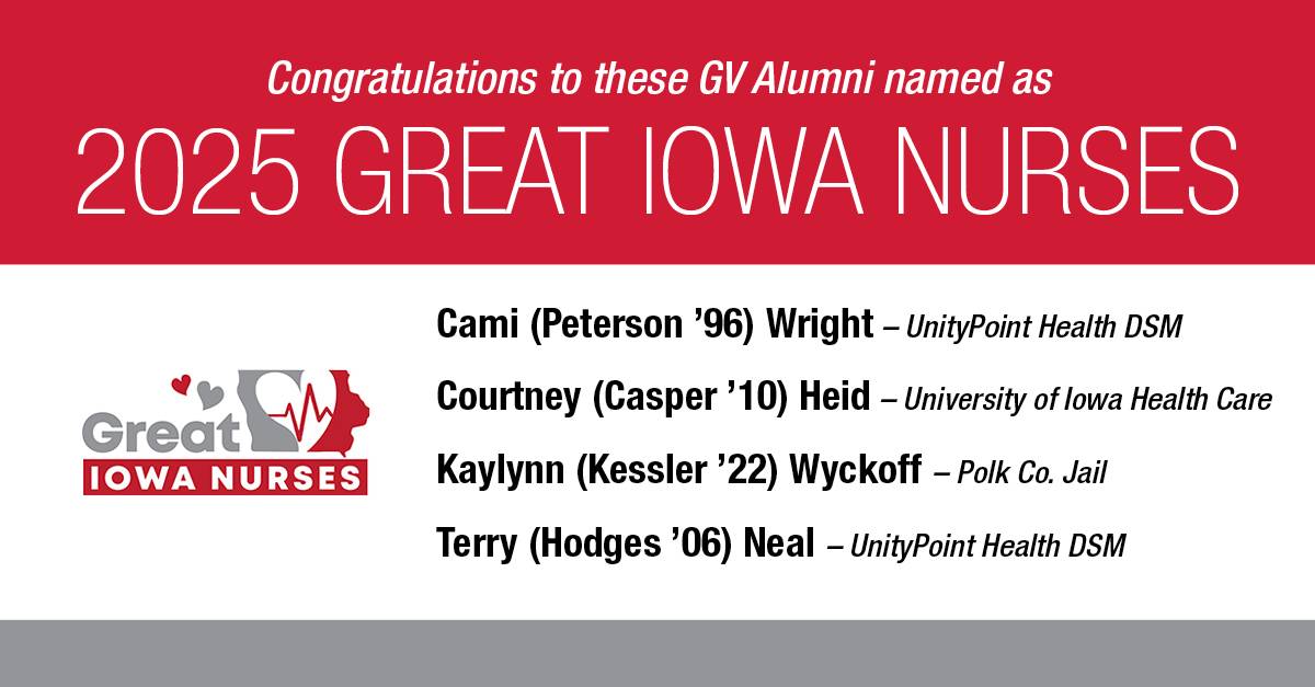 Alumni on 2025 Great Iowa Nurses List | Grand View University