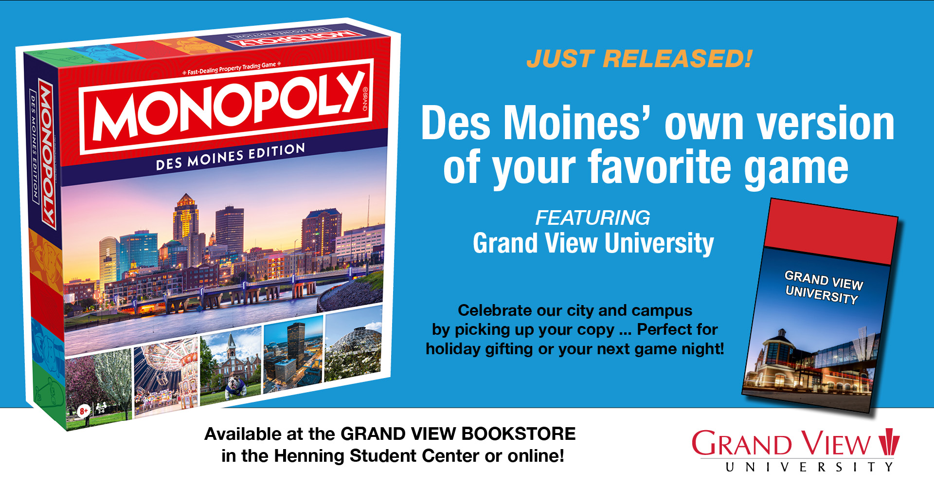 Space in the Des Moines Monopoly Edition | Grand View University